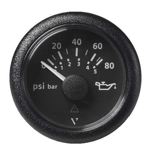 80 PSI/5 bar Oil Pressure Gauge 12/24V, Use with VDO Sender - A2C59514 – Lauderdale Speedometer ...